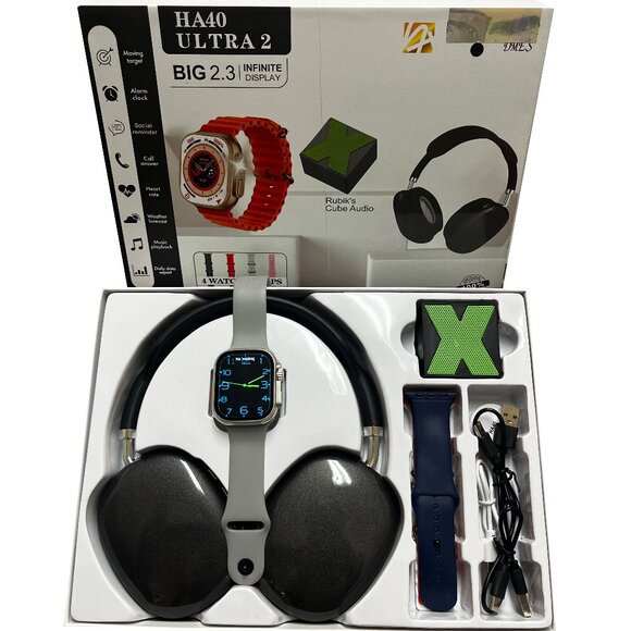 Wearables | Ha4 Ultra 2 Smart Watch W 4 Bands Rubiks Cube Audio ...